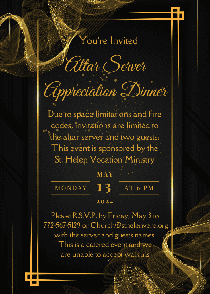 Altar-Server-Appreciation-Dinner – St. Helen Catholic Church